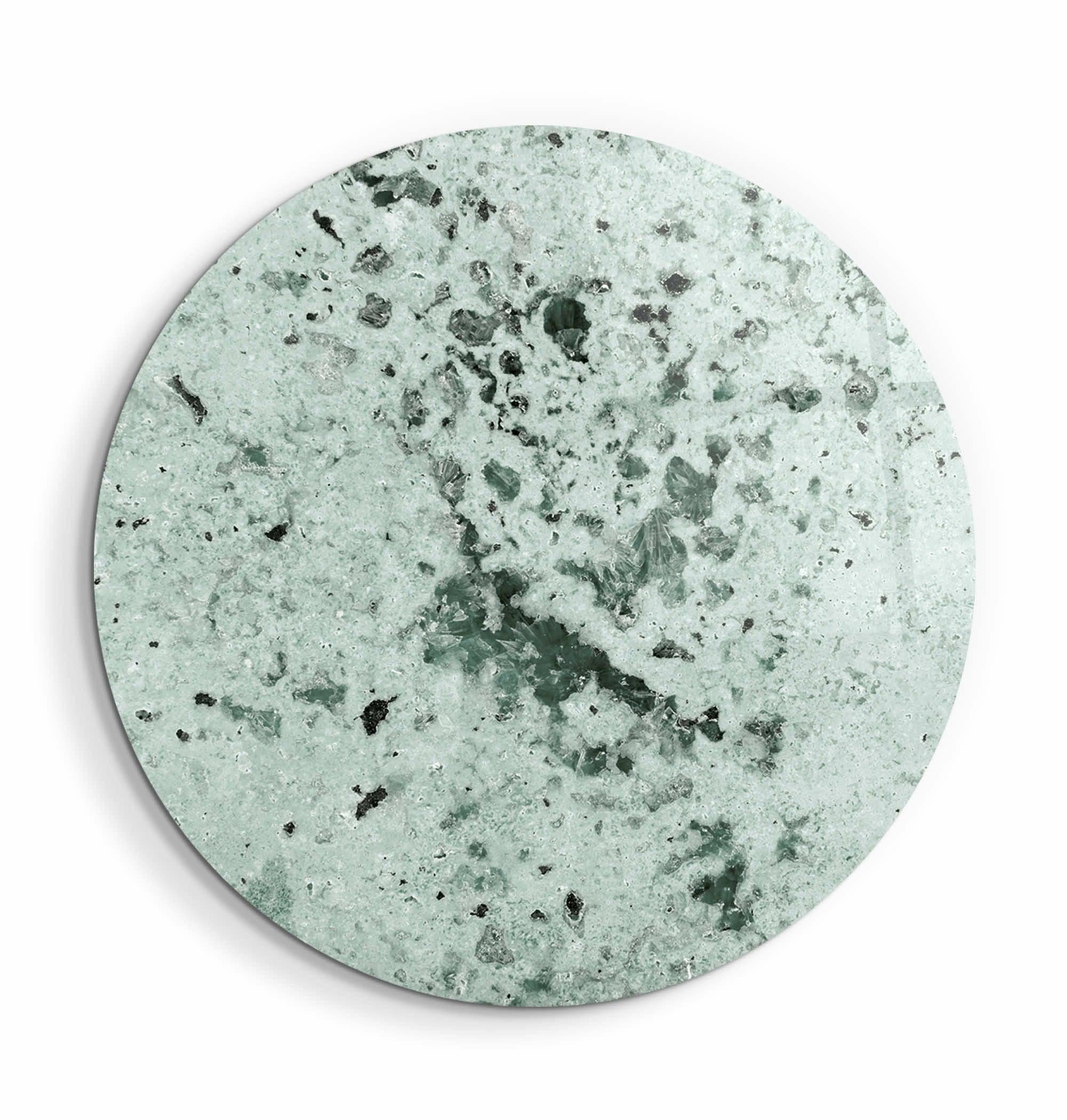 Stone with Crystals - Light Green"・Rounded Glass Wall Art - Walmart.com