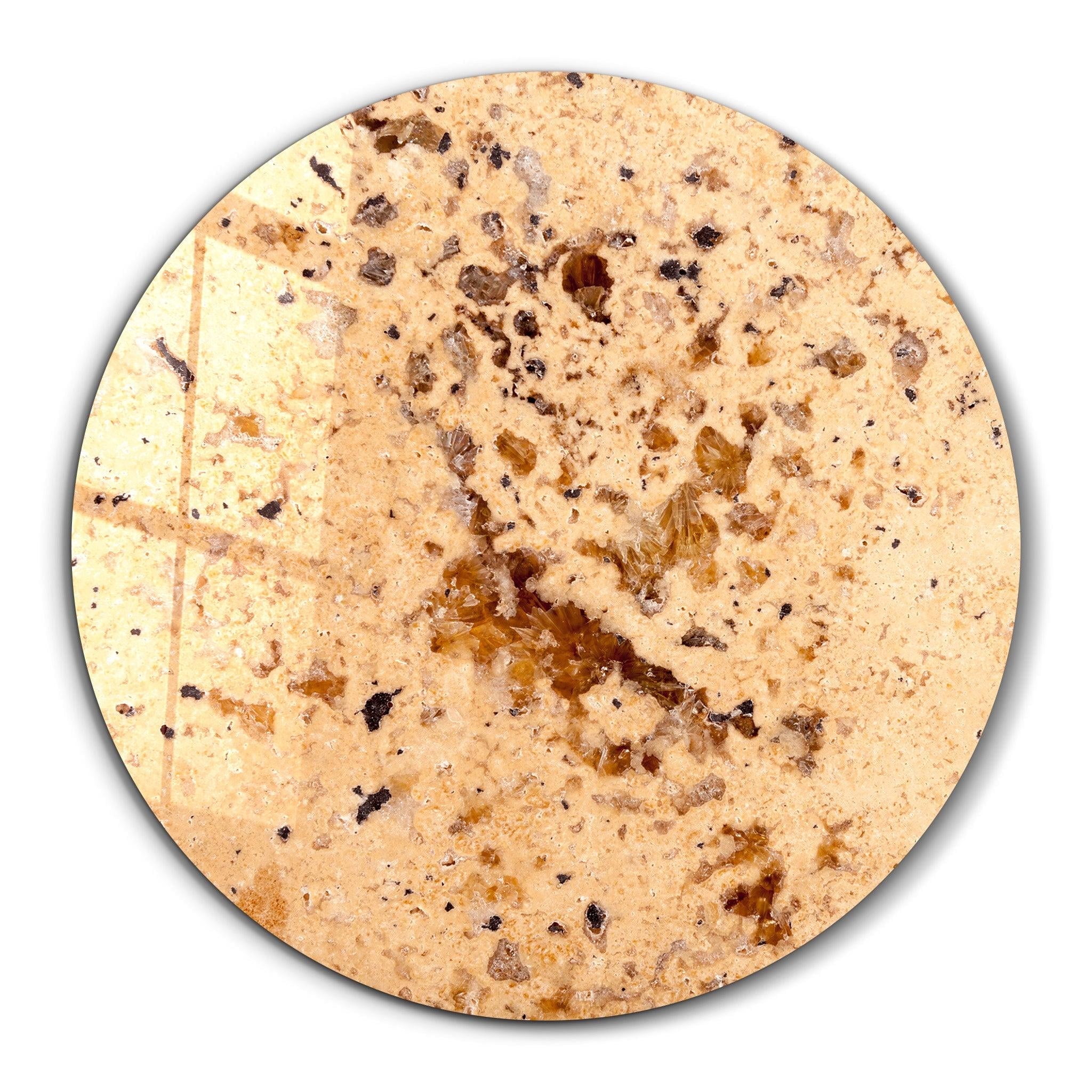 Stone with Crystals - Yellow"・Rounded Glass Wall Art - Walmart.com