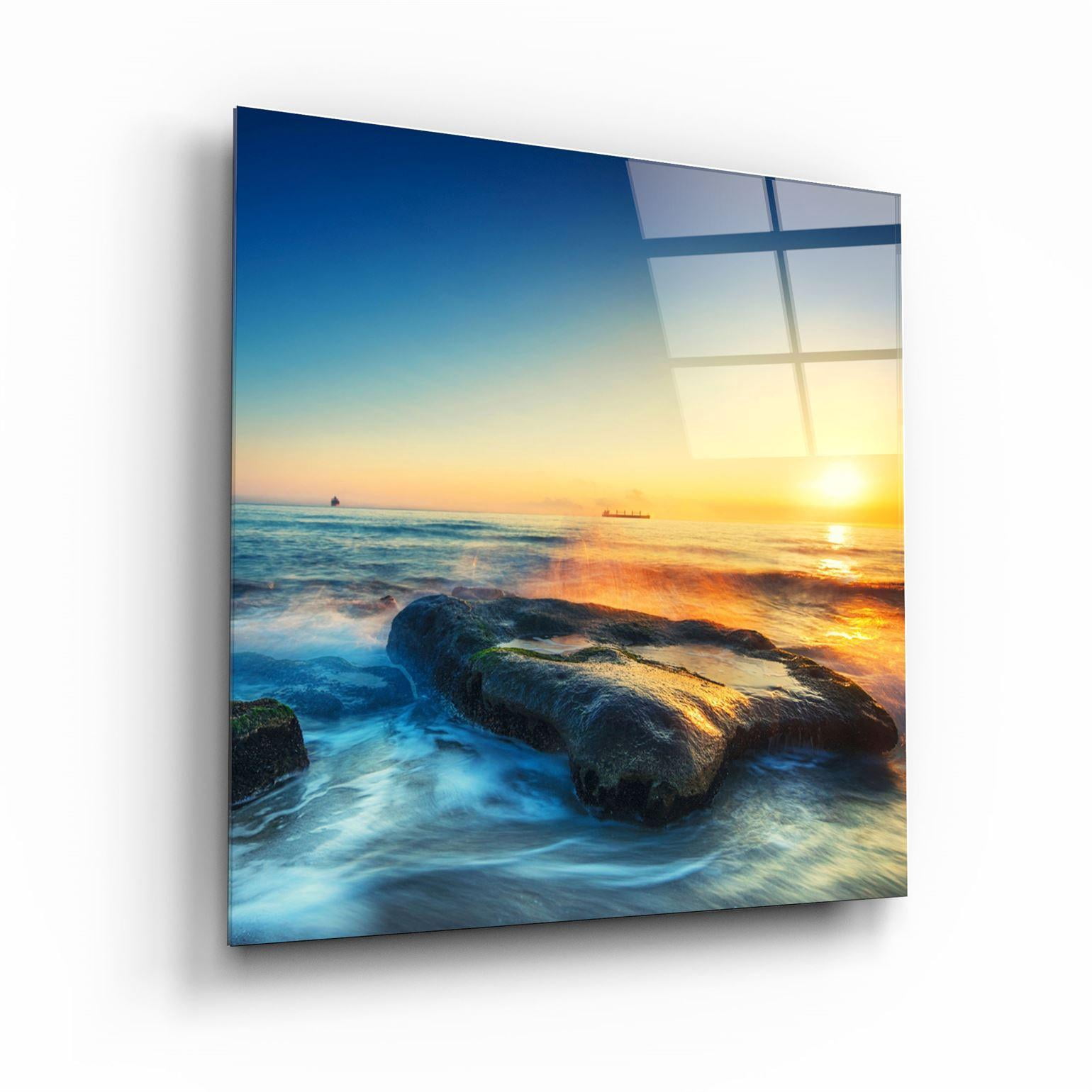 Sunset"・Glass Wall Art - Walmart.com