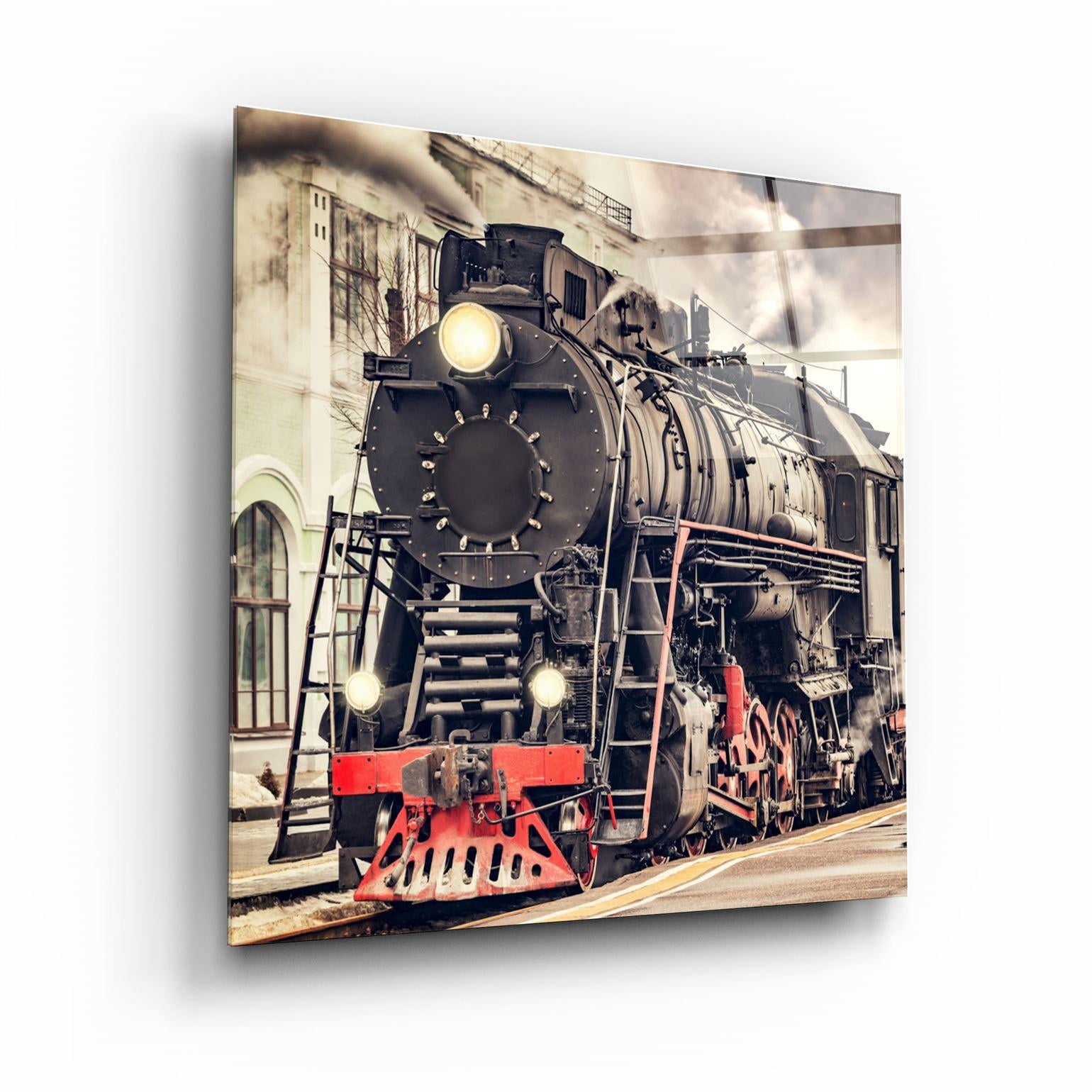 "Train"Glass Wall Art - Walmart.com