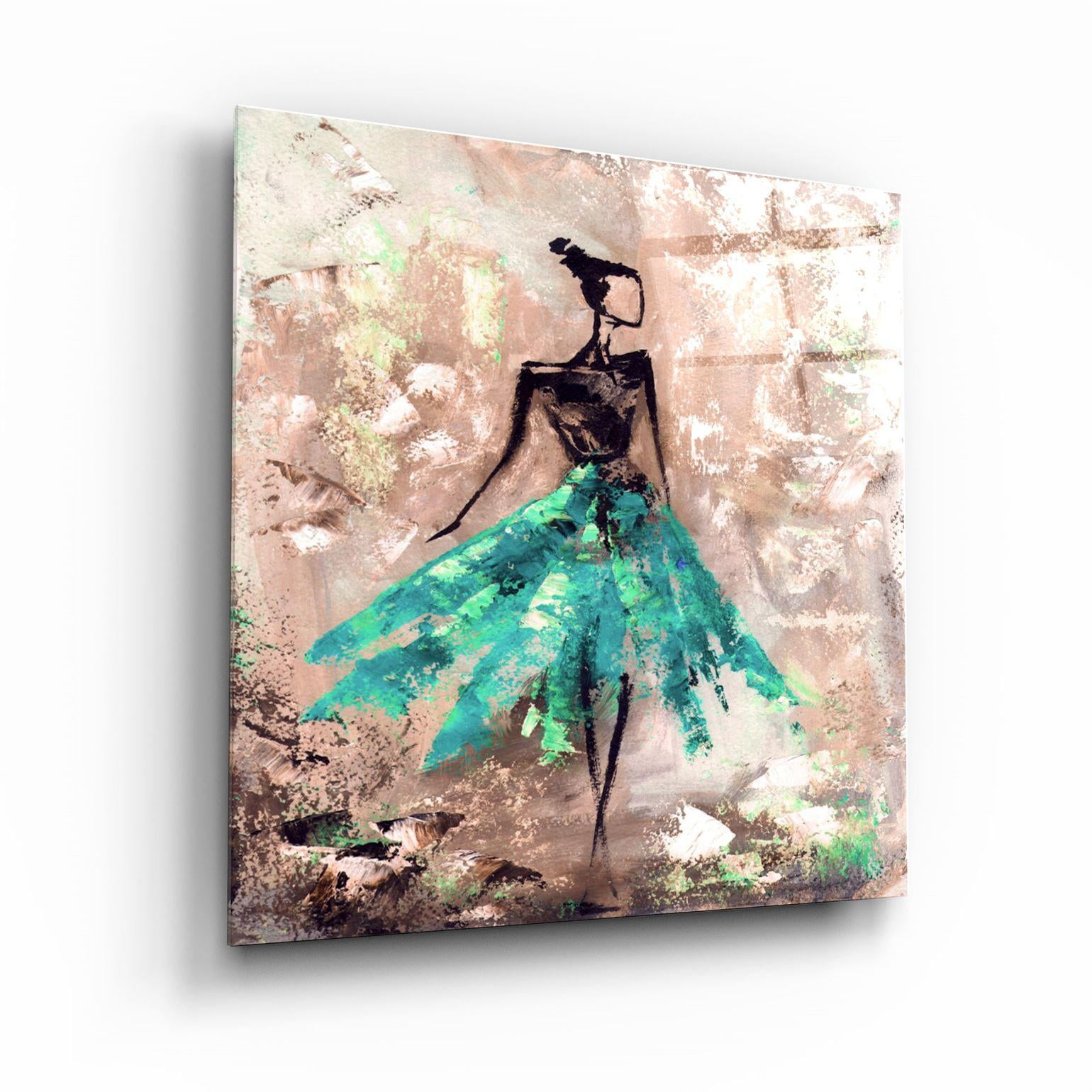 Woman (Green)"・Glass Wall Art - Walmart.com