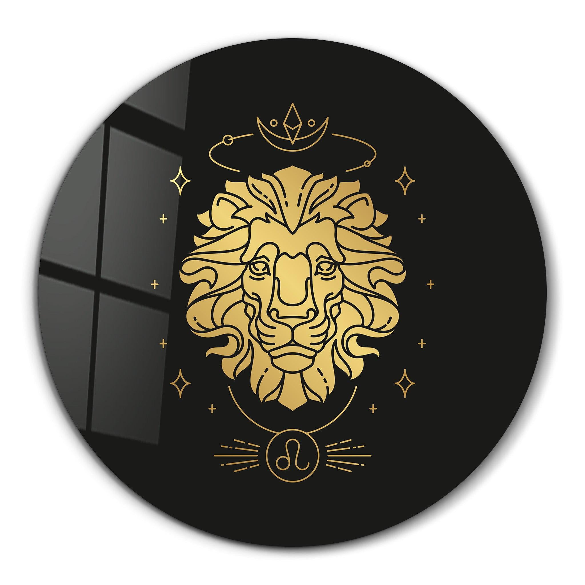 "Zodiac Signs - Leo"Rounded Glass Wall Art - Walmart.com