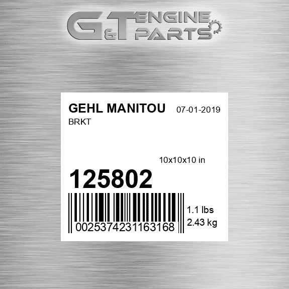 125802 BRKT fits Gehl Manitou (New OEM) - Walmart.com