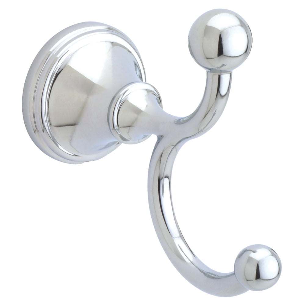 125861 Polished Chrome Crestfield Double Robe Hook - Walmart.com