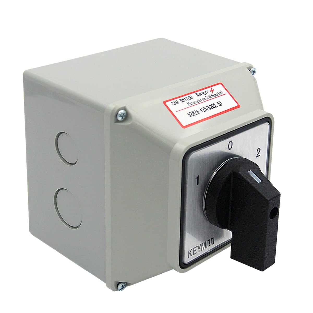 125A Rotary Changeover Switch with Master Switch Exterior Box, 660V 3 Position 2 Phase 8 ...