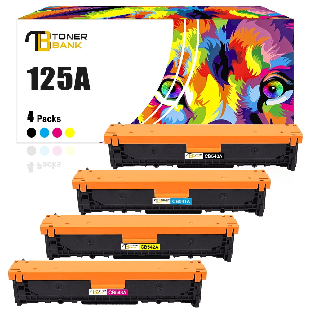 125A Toner Cartridge Compatible for HP 125A CB540A CB541A CB542A CB543A ...