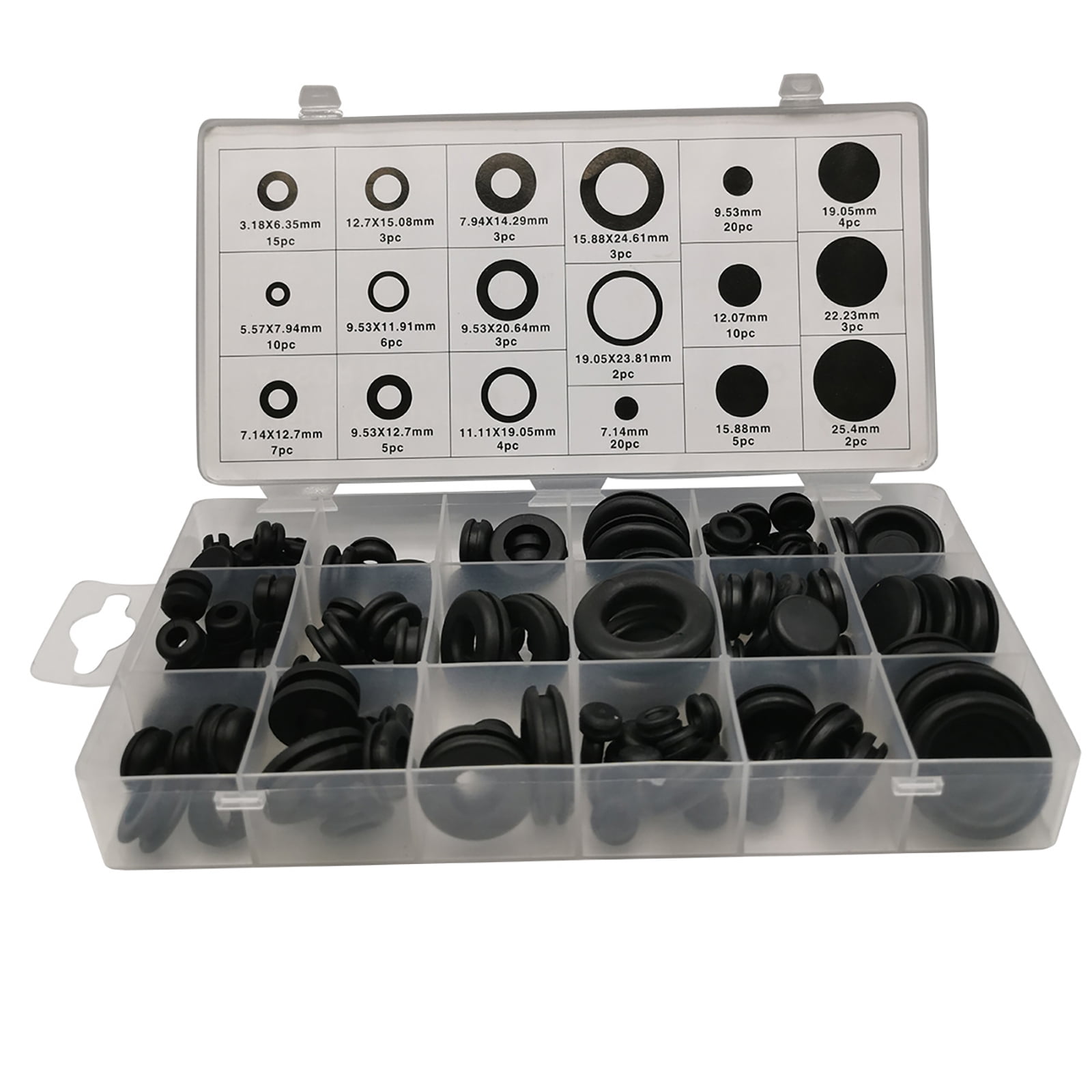 125PCS Rubber Grommet Black Set Corrosion and High Temperature ...