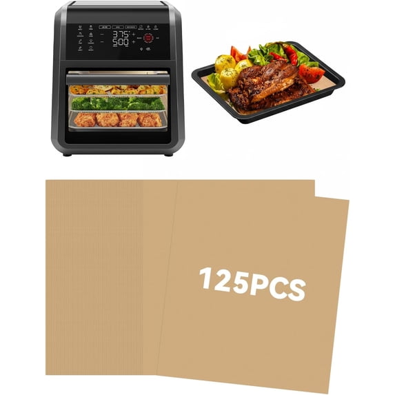 125PCs Air Fryer Parchment Paper Liners Compatible with 12-Quart 5-in-1 ...