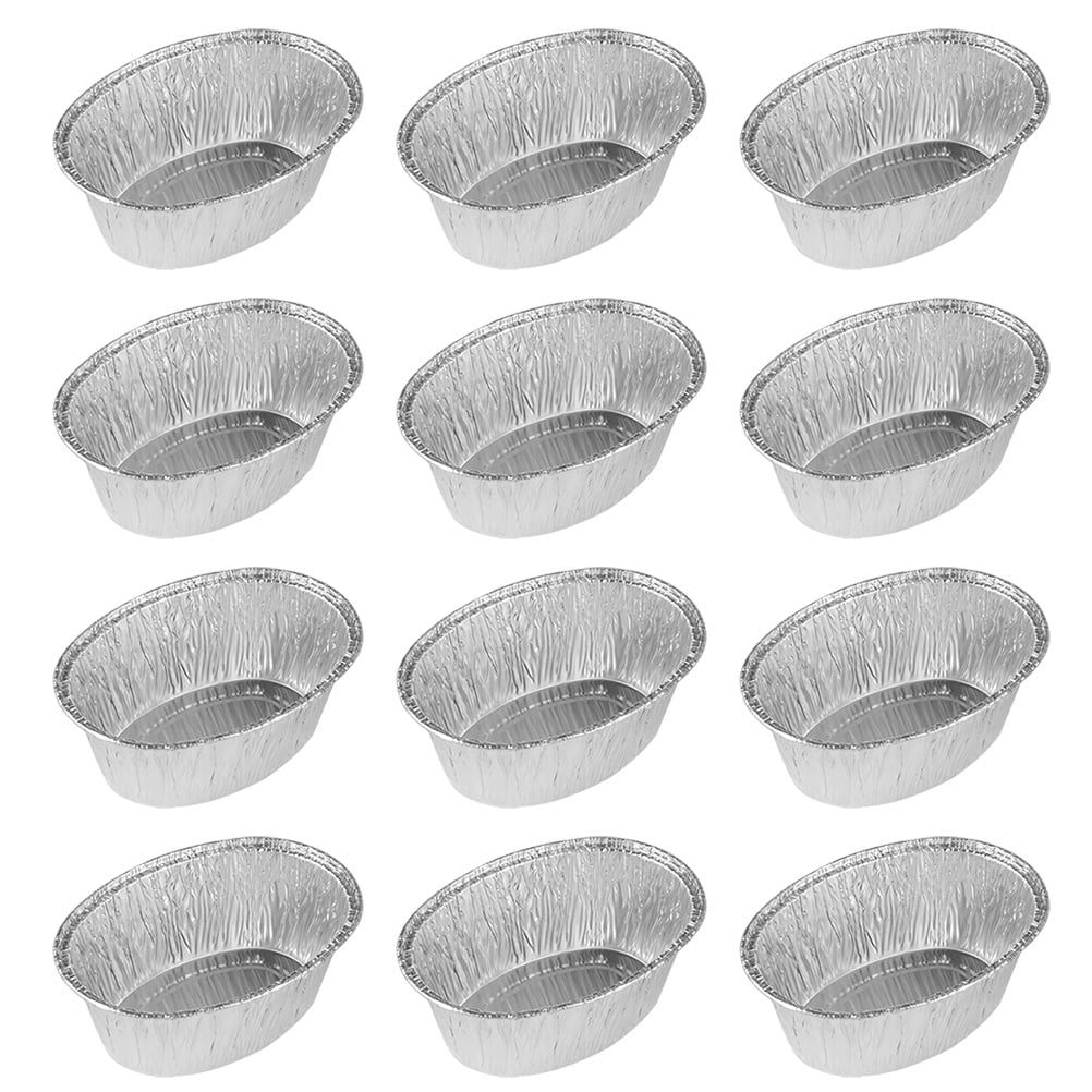 125Pcs Tin Foil Bowls Tin Bowls Disposable BBQ Tray Baking Pie Trays ...