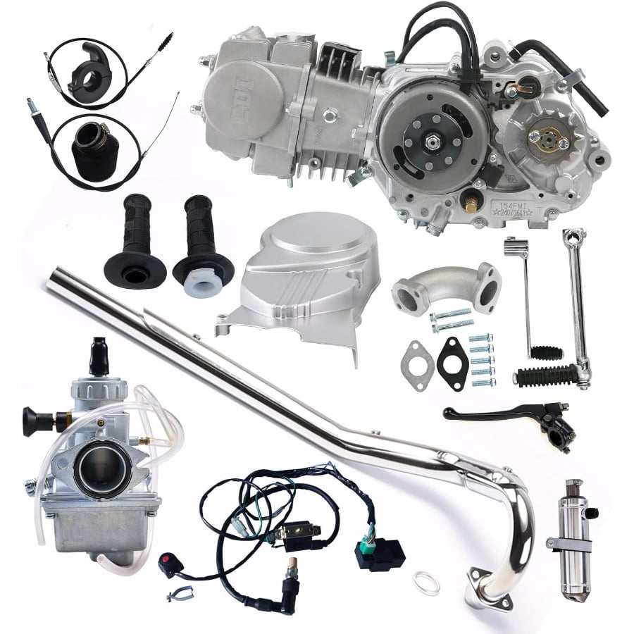 125cc Engine 4 Stroke 1P54FMI Motor Engine Carb Complete Kit with Carburetor & Air Filter for ...