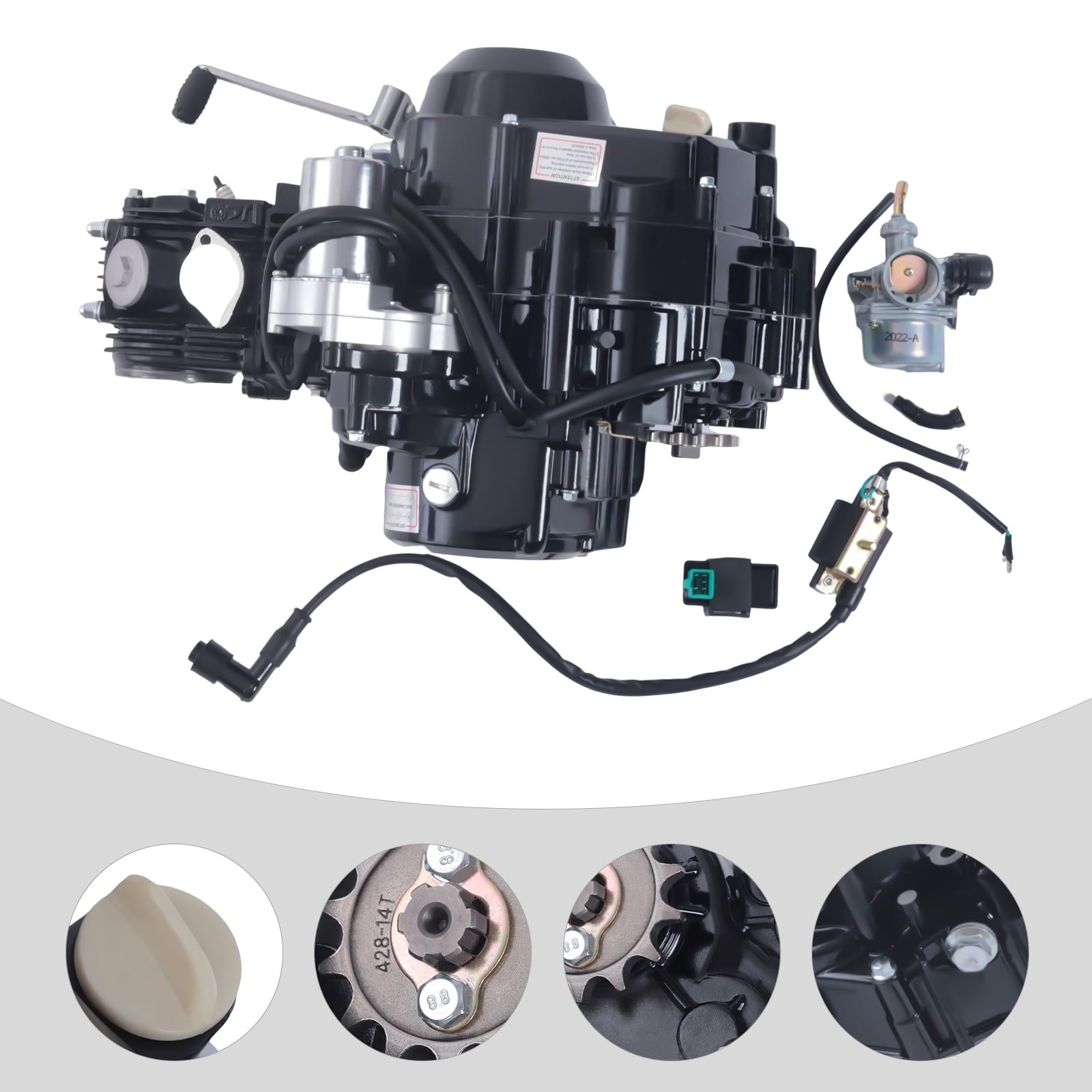 125cc Engine for HONDA CRF50, Z50, XR50, CT70, 110cc, 5.0/7500kW Power ...
