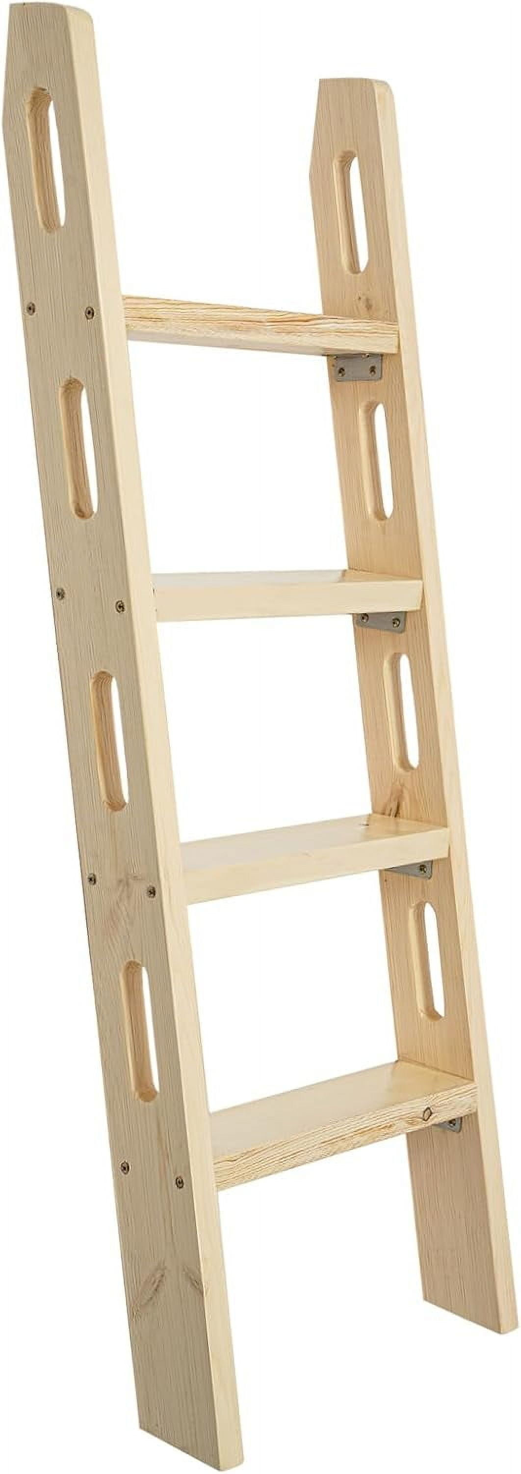 125cm Bunk Bed Ladder 4 Step Universal Wooden Bunk Ladder with Wide ...