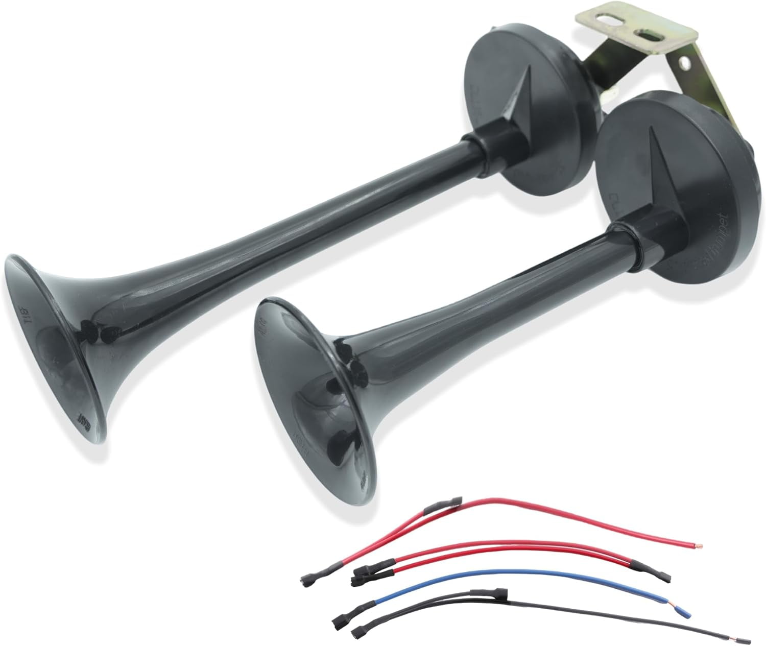 125dB Truck Dual Track Horn Assembly With Bracket 11 Inches 12V ...