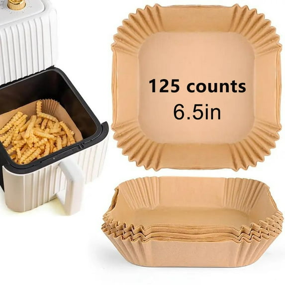 125pcs Air Fryer Paper Liner, Non-stick Disposable Baking Paper, Oil ...