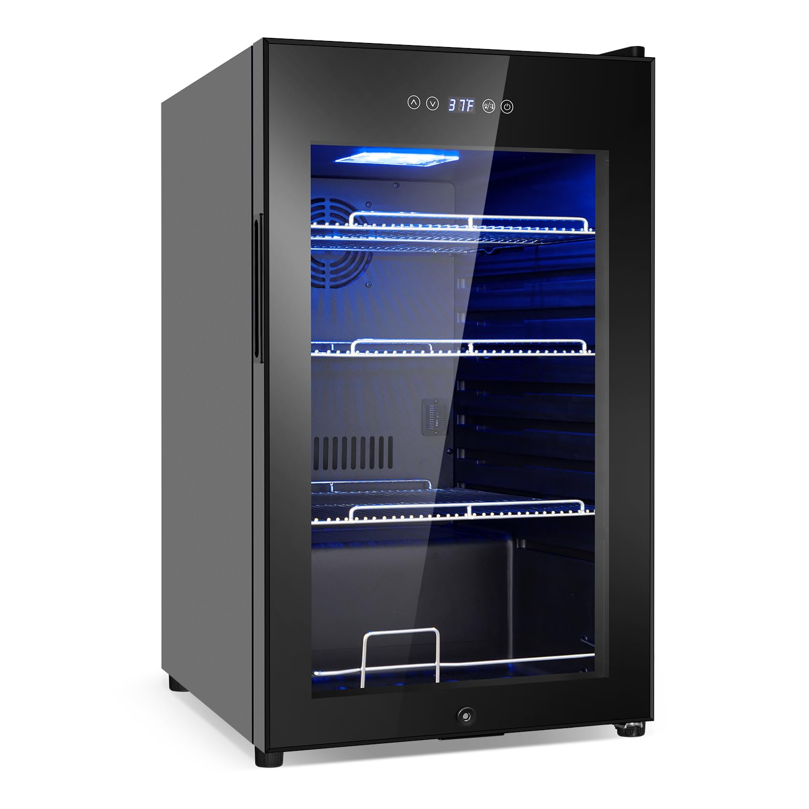 126 Can Beverage Cooler 17 Inch Wide Mini Beer Fridge with Glass Door ...