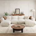 126-Inch U-Shape Modular Sectional Sofa, Chenille Cloud Couch with Deep ...
