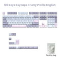 126 Keys Profile Keycaps ISO Layout Minimalist PBT Key Caps for Gaming ...