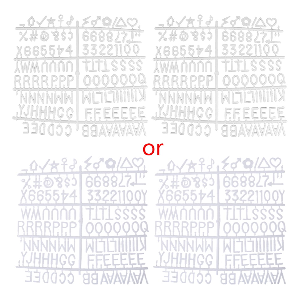 126 PCS White Plastic Numbers Special Characters Words Letter Board for ...
