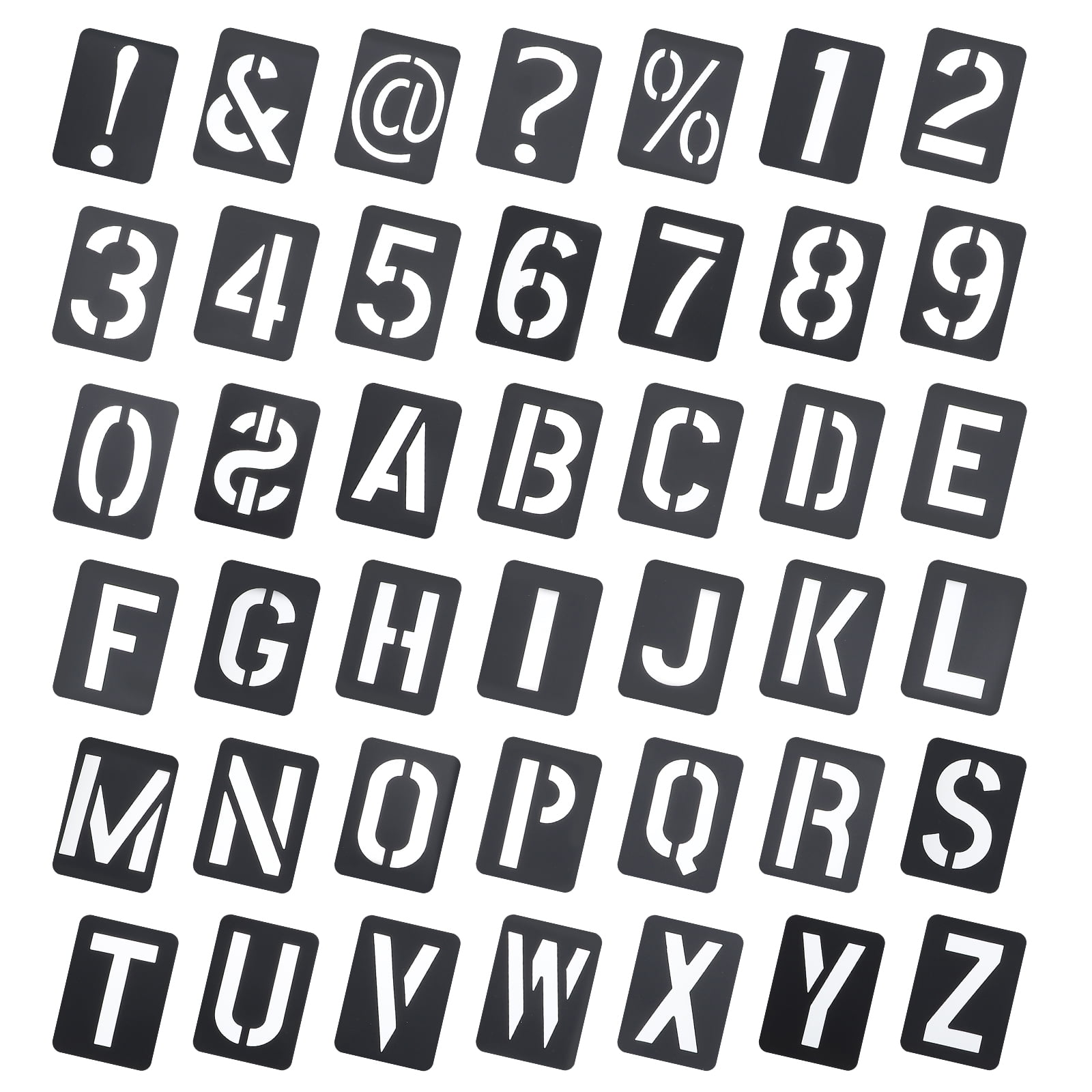 126 Pcs Letter Template Wall Spraying Templates Templates Numbers and ...