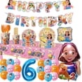 126 Pcs Ms Birthday Party Decoration Rachel Set Banners ,Tablecloth ...