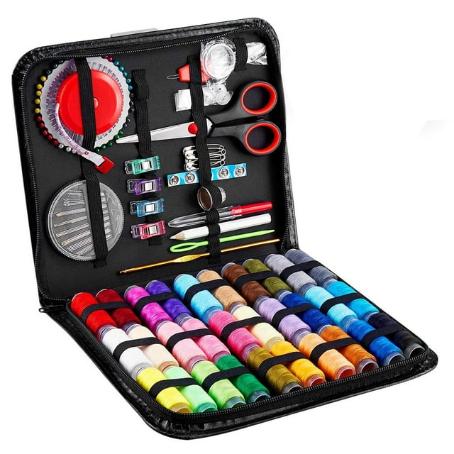 126 Pcs Sewing Kit, Portable Sewing Thread with Needle and Thread Kit ...