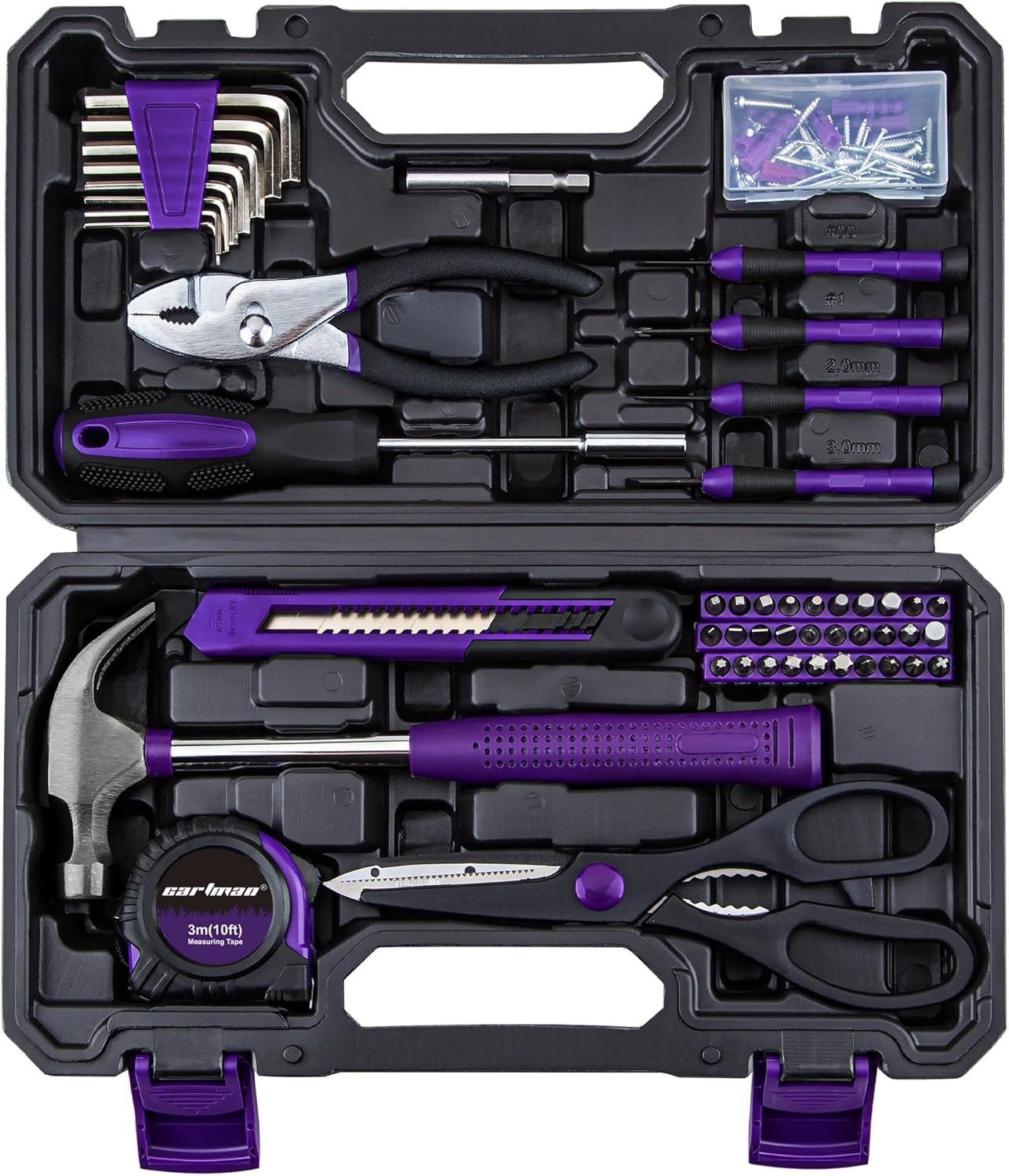 126-Piece Home Tool Set Kit, Basic Household Hand Tools with Storage Case, Purple - Walmart.com