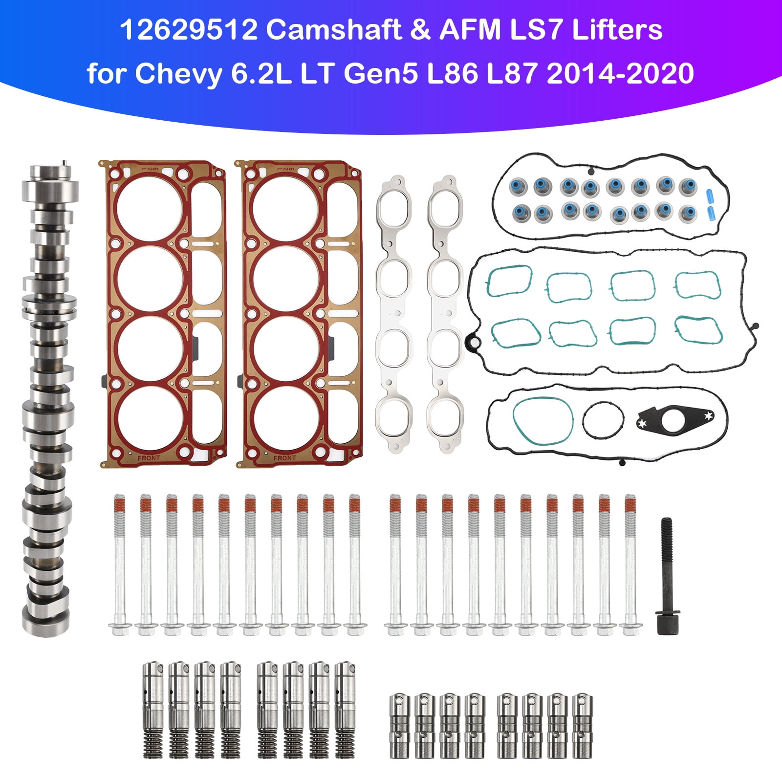 12629512 Camshaft & AFM LS7 Lifters for Chevy 6.2L LT Gen5 L86 L87 2014 ...
