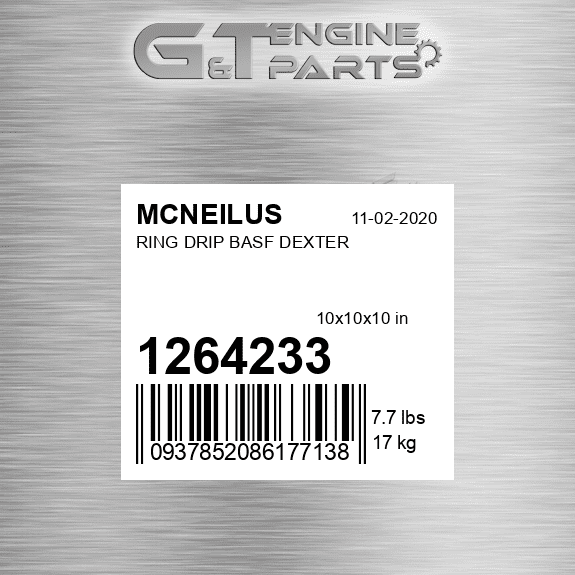 1264233 RING DRIP BASF DEXTER fits McNeilus (New OEM) - Walmart.com