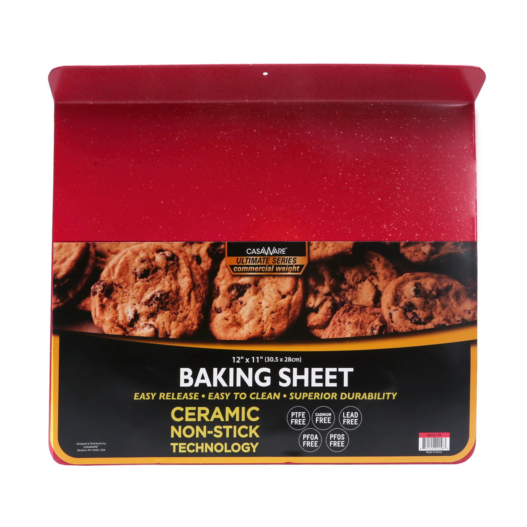 126490 Flat Baking Sheet 12" x 11"- Red G - Walmart.com