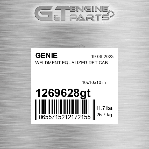 1269628GT WELDMENT EQUALIZER RET CAB fits Genie (New OEM) - Walmart.com