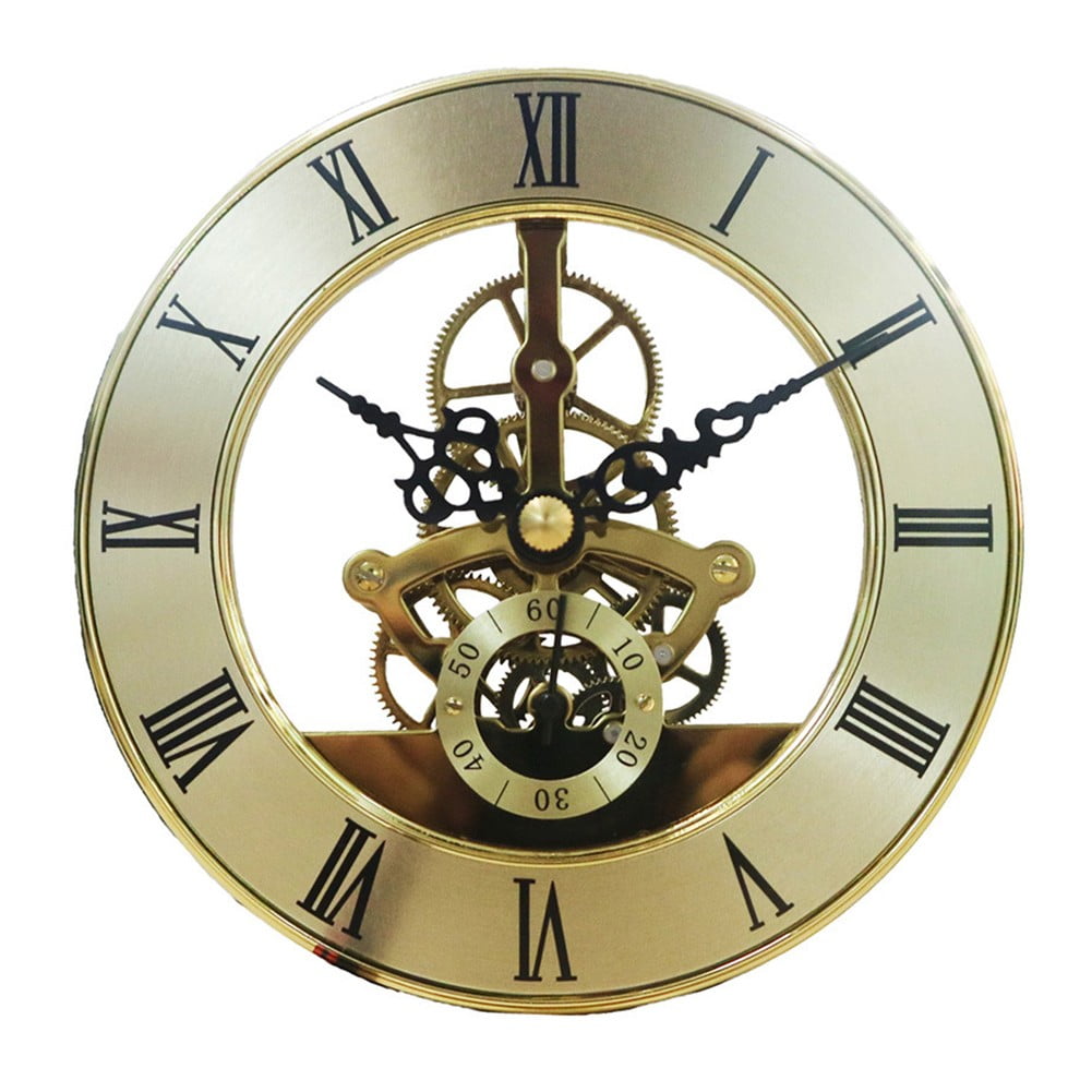 126MM Diameter Metal Perspective Movement Inlaid Clock Hollow Gear ...