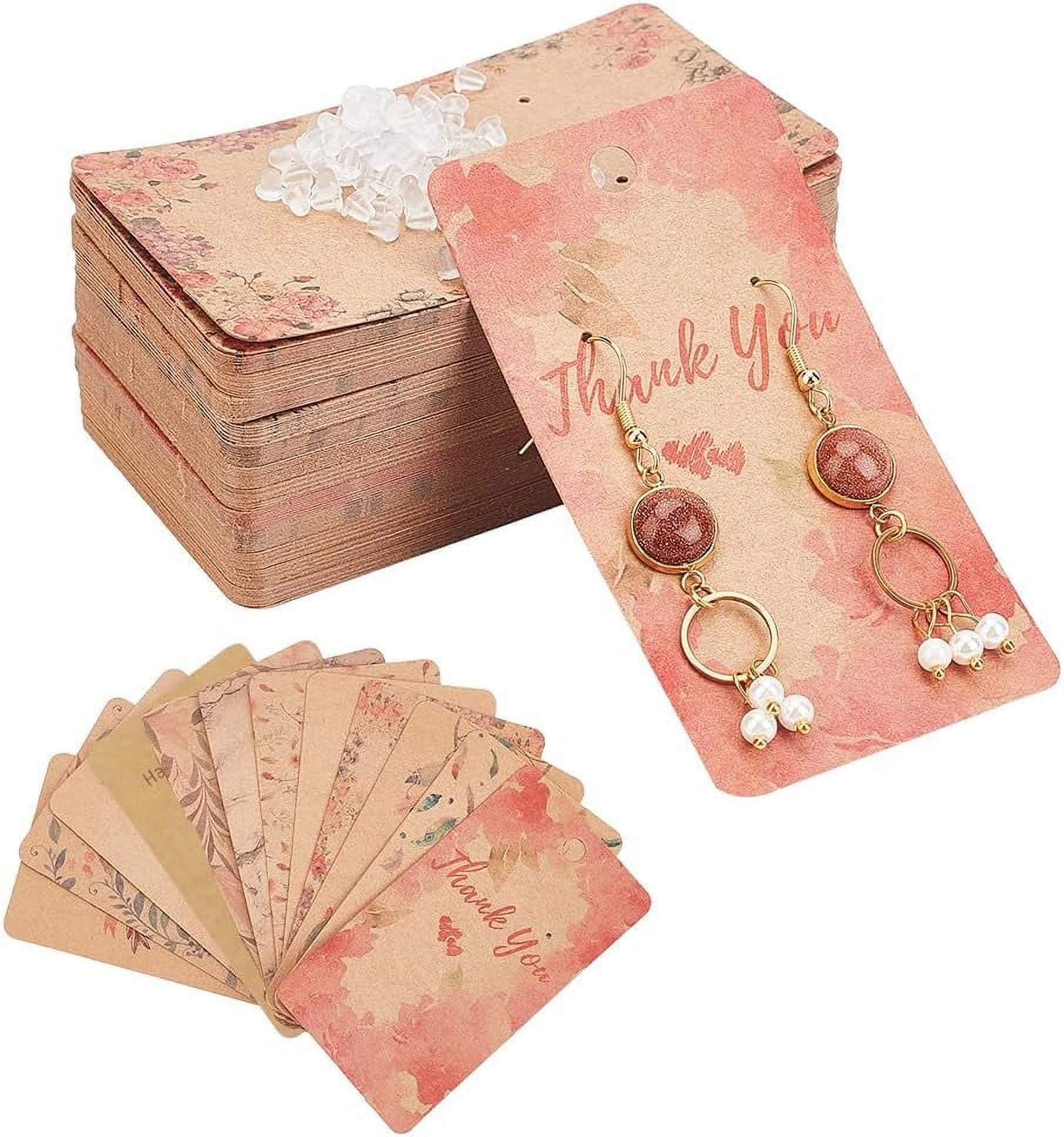 126pcs Vintage Earring Display Cards 9 Styles Rectangle Earring Cards ...