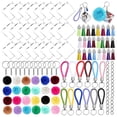 126x Acrylic Keychain Blanks Keychain Tassels for Graduation Gift ...