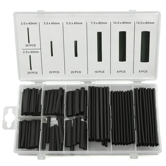 127 pc Heat Shrink Wire Wrap Assortment Set Tubing Electrical ...