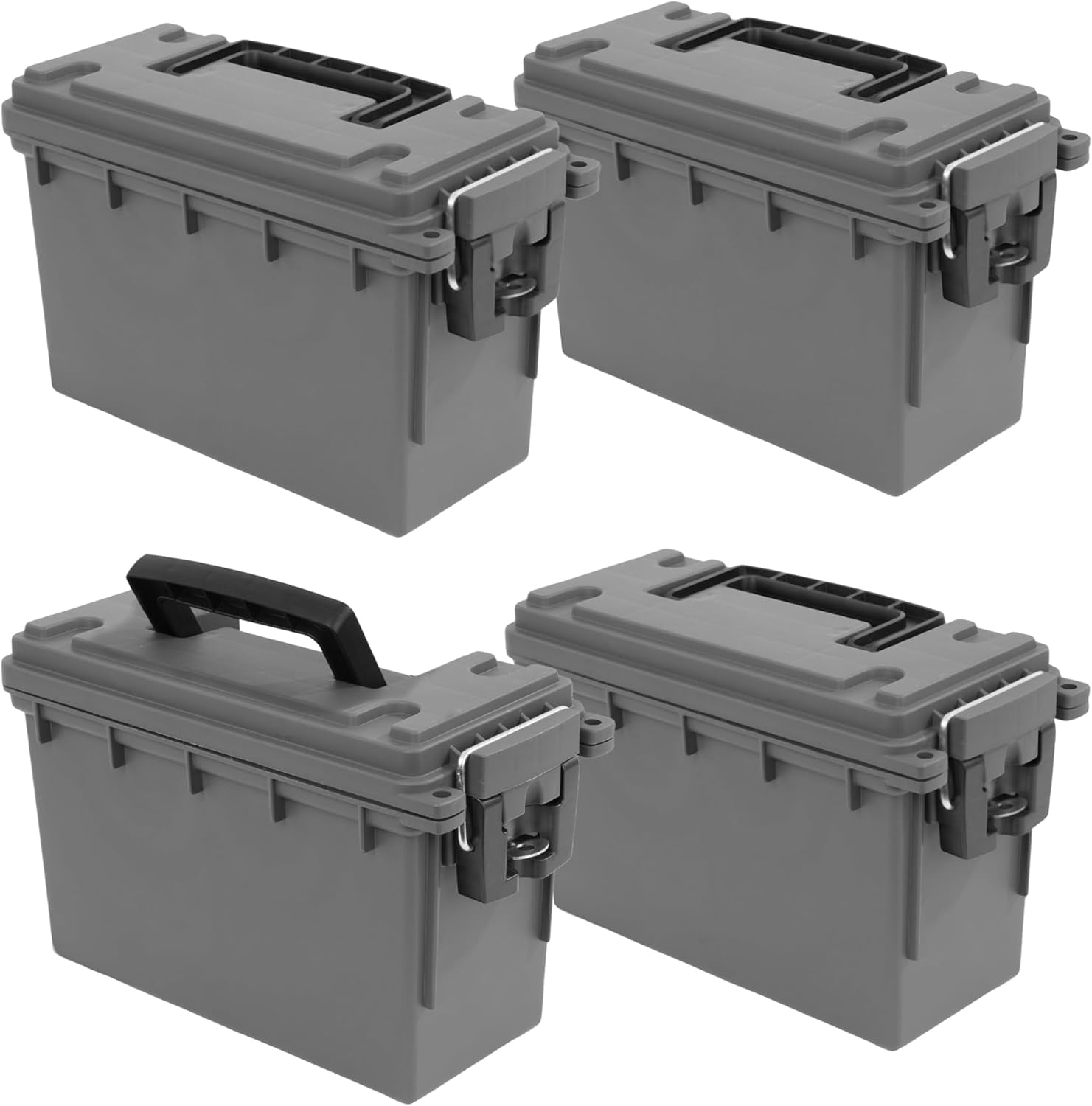 12759 4-Pack Ammo Storage Box, Stackable .30 Cal Field Boxes, Water and ...