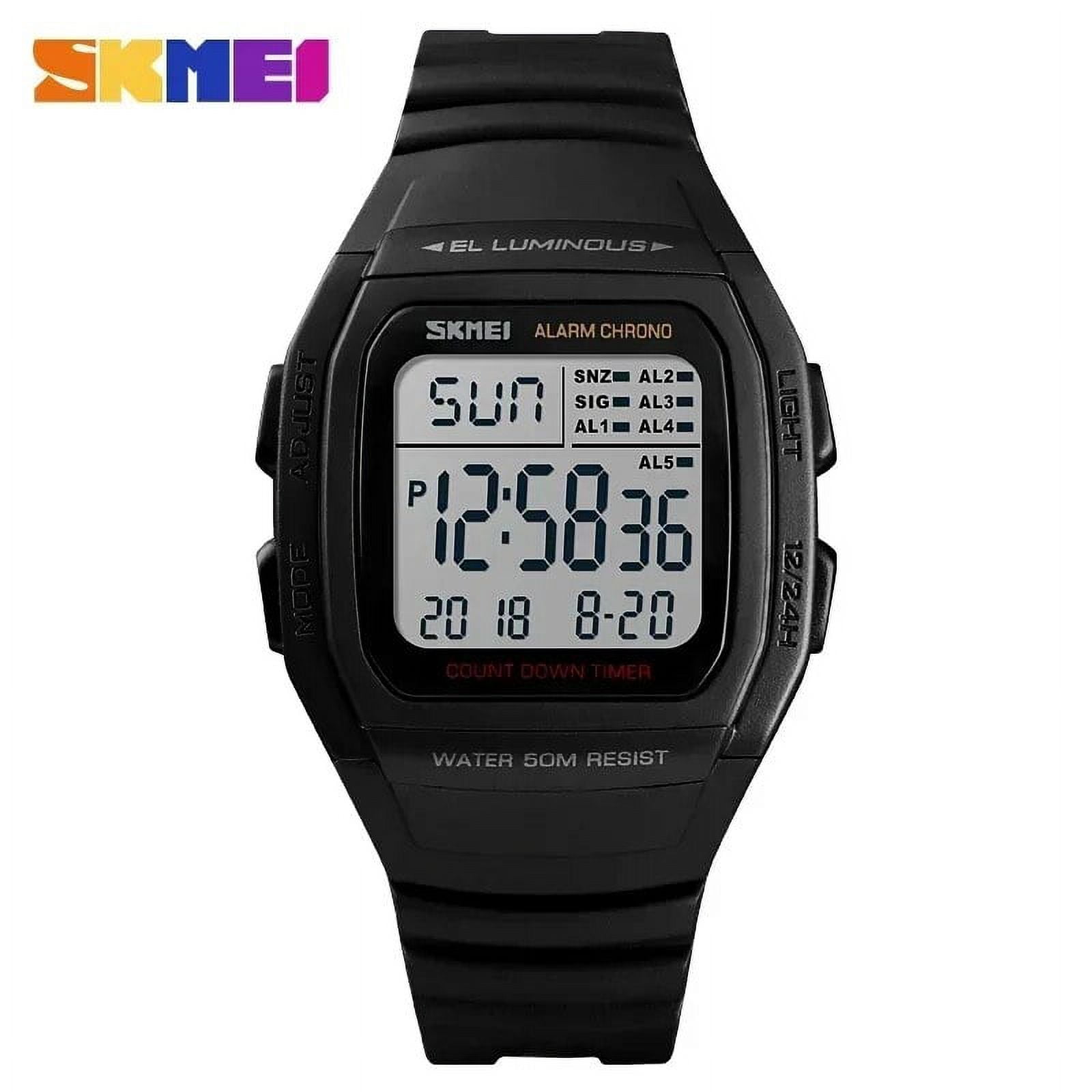 1278 Casual Outdoor Male Clock Luminous montre homme Digital Dual Time ...