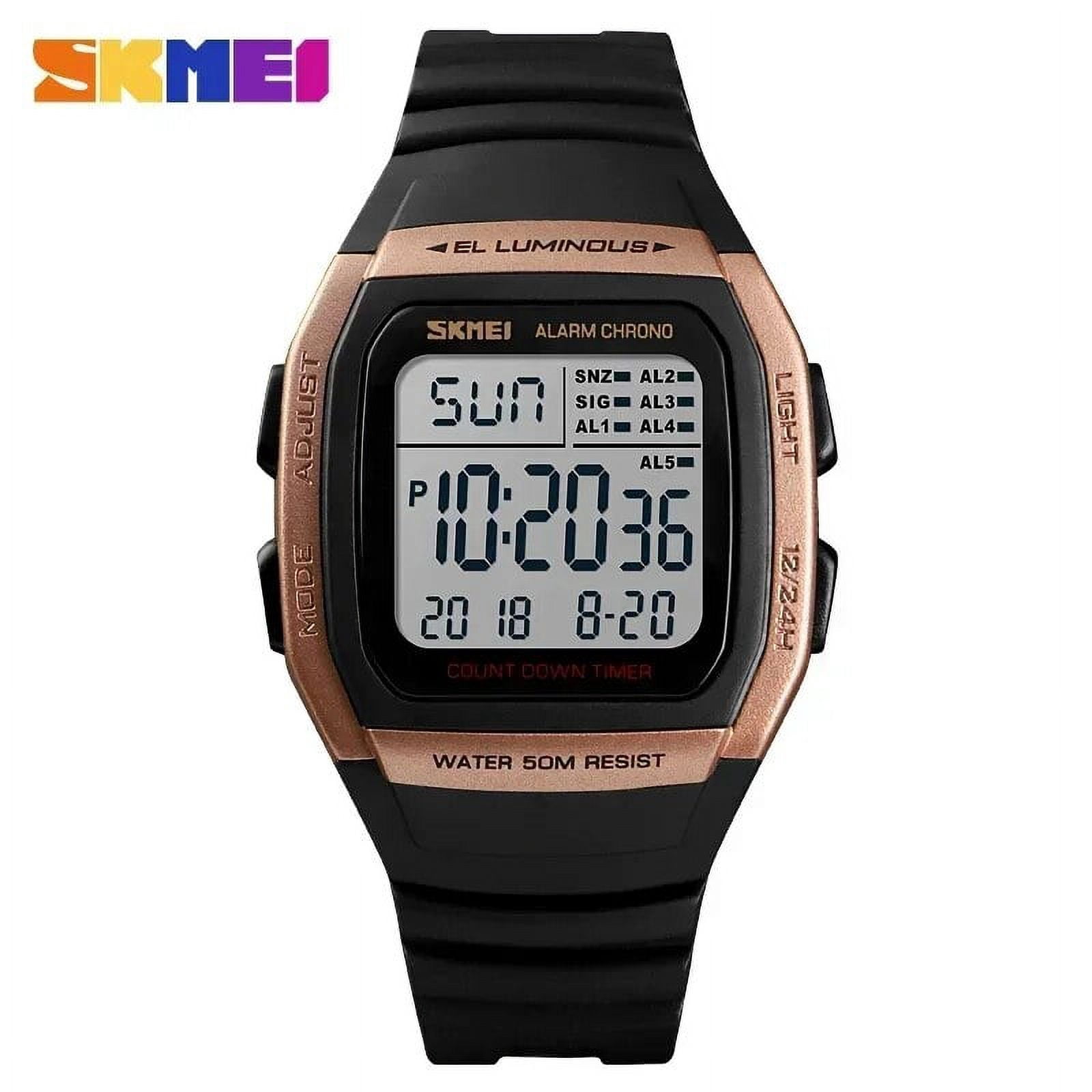 1278 Casual Outdoor Male Clock Luminous montre homme Digital Dual Time ...