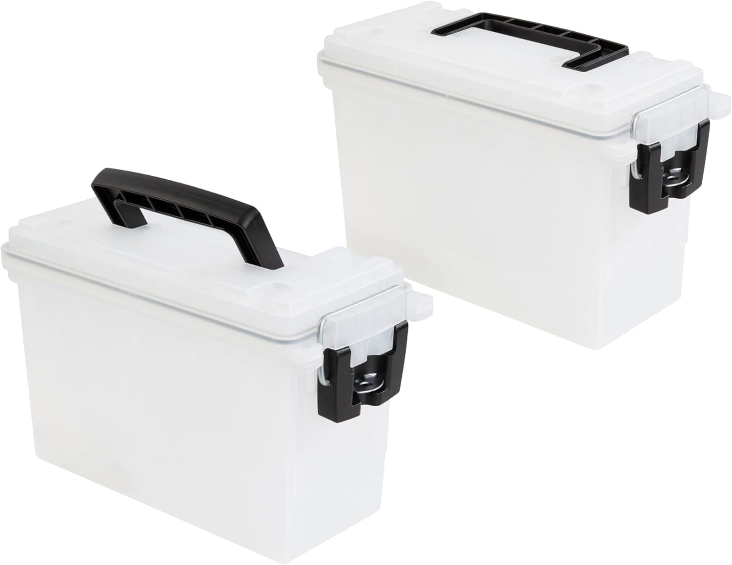 12793 2-Pack Ammo Storage Box, Stackable .30 Cal Field Boxes, Water and ...