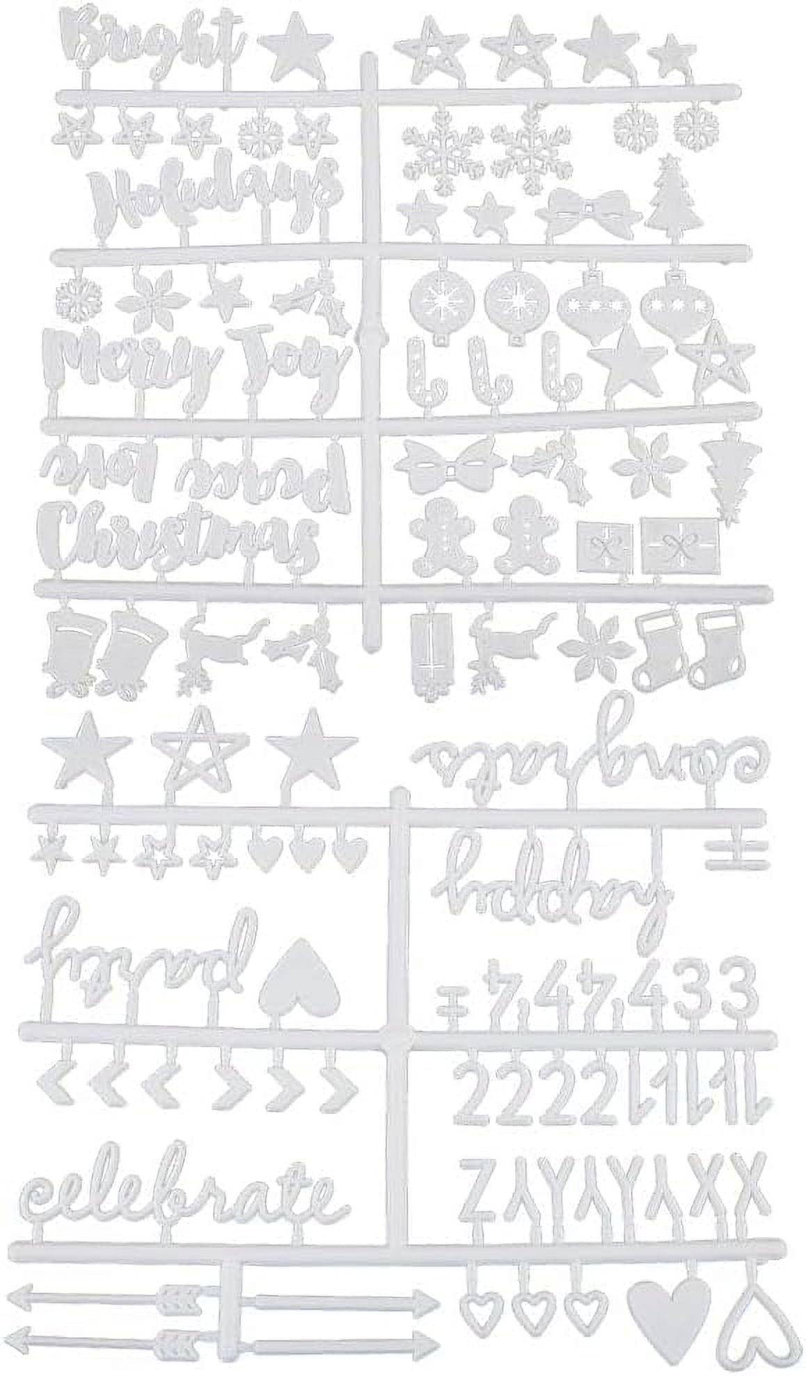 127Pcs 2 Styles Felt Message Board Accessories Boards Plastic Letters ...