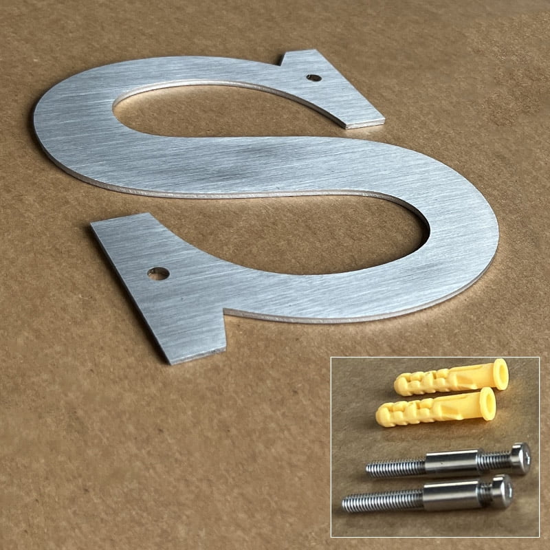 127mm Stainless Steel Floating House Numbers Letters Outdoor Metal Home ...