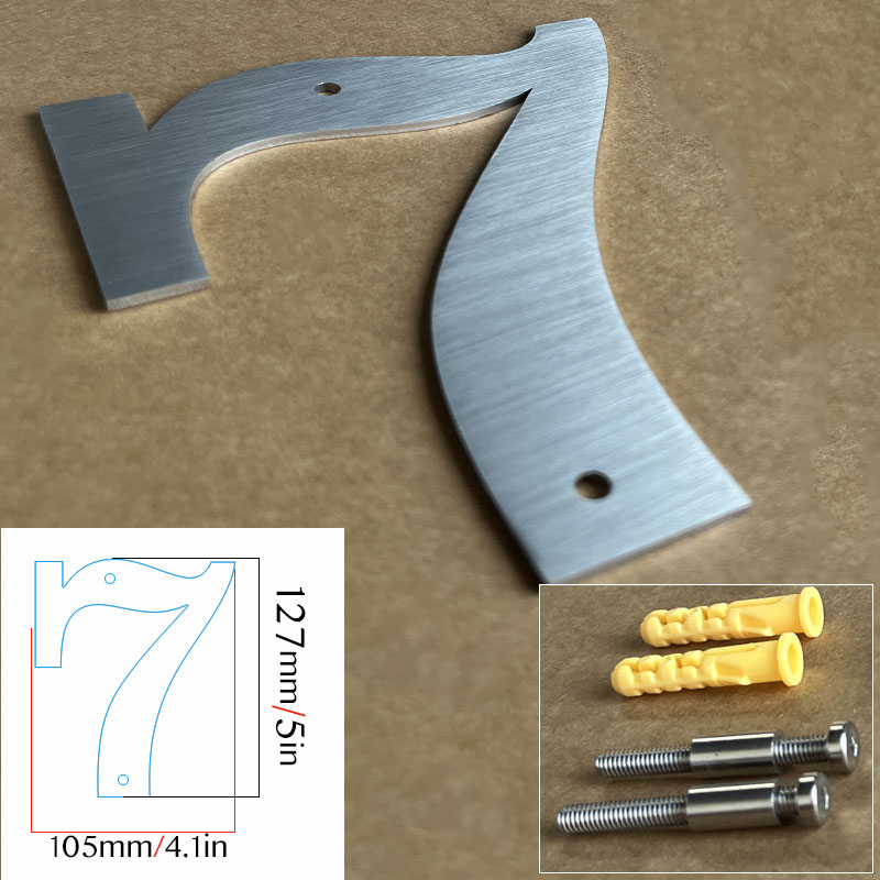 127mm Stainless Steel Floating House Numbers Letters Outdoor Metal Home ...