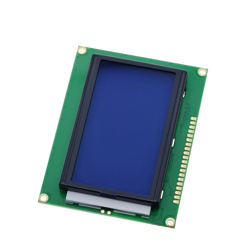 128*64 DOTS LCD module 5V blue screen 12864 LCD with backlight ST7920 Parallel port LCD12864 for ...