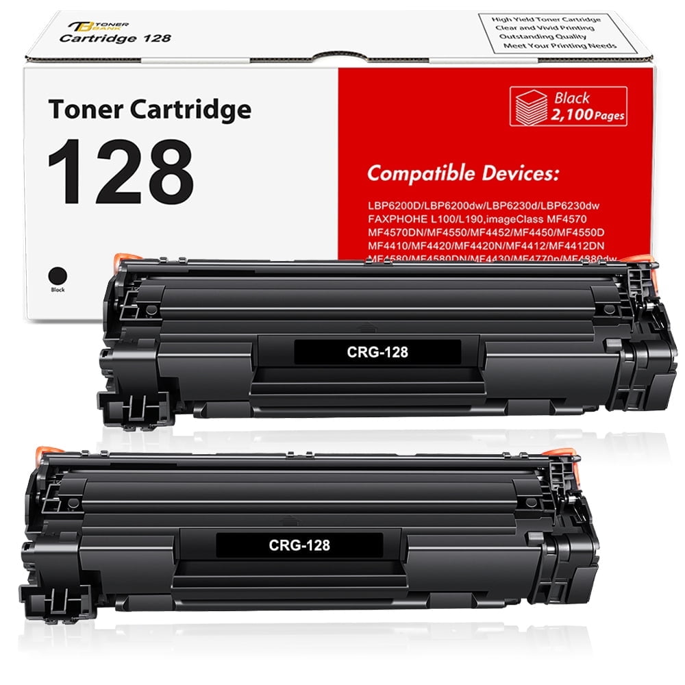128 Black Toner Cartridges Compatible for Canon 128 CRG128 CRG 128 ...