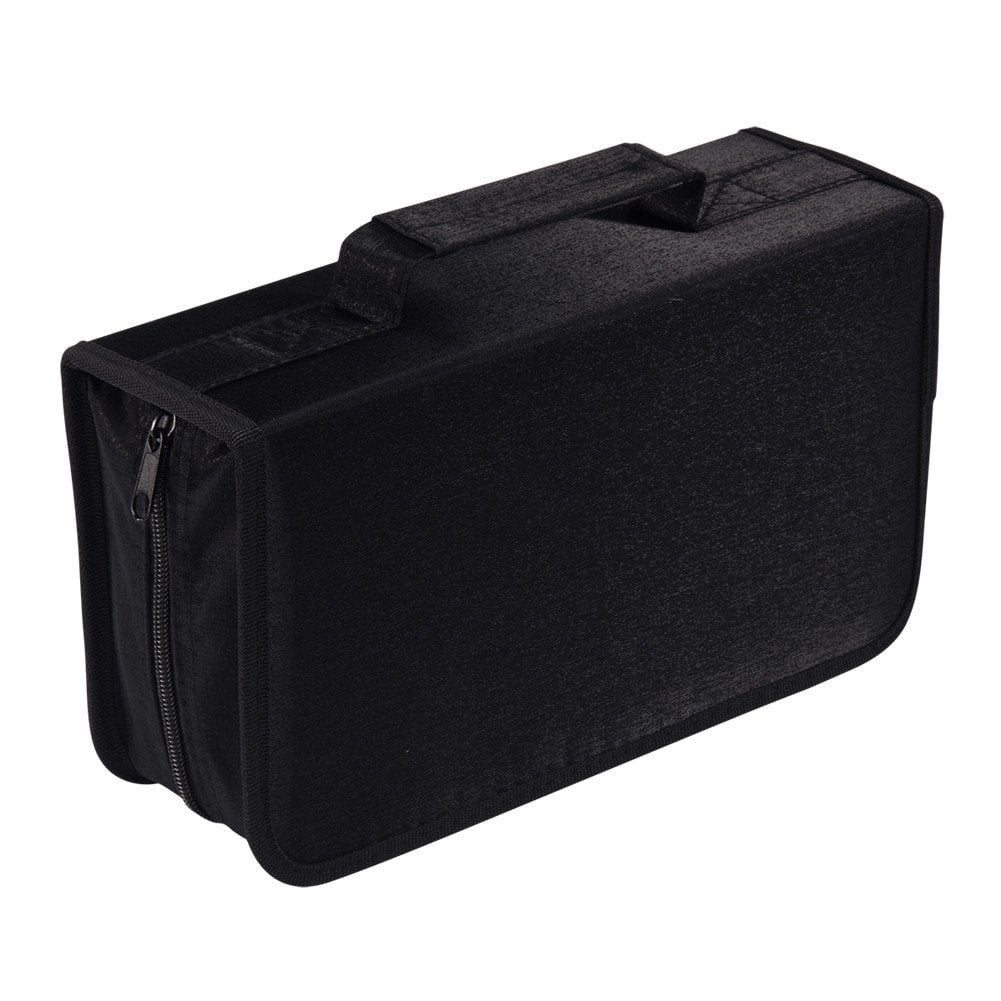 128 Capacity CD DVD Wallet Case with Reinforced Edges, Water-Resistant ...