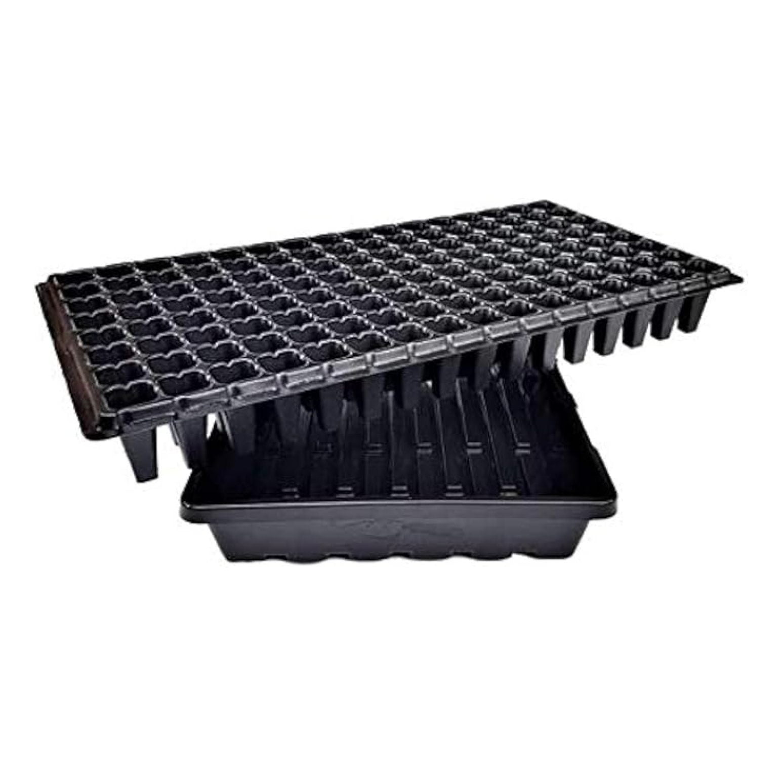128 Cell w/ 1020 Flat Seed Starter Tray - Extra Strength, 10 Pack Combo ...