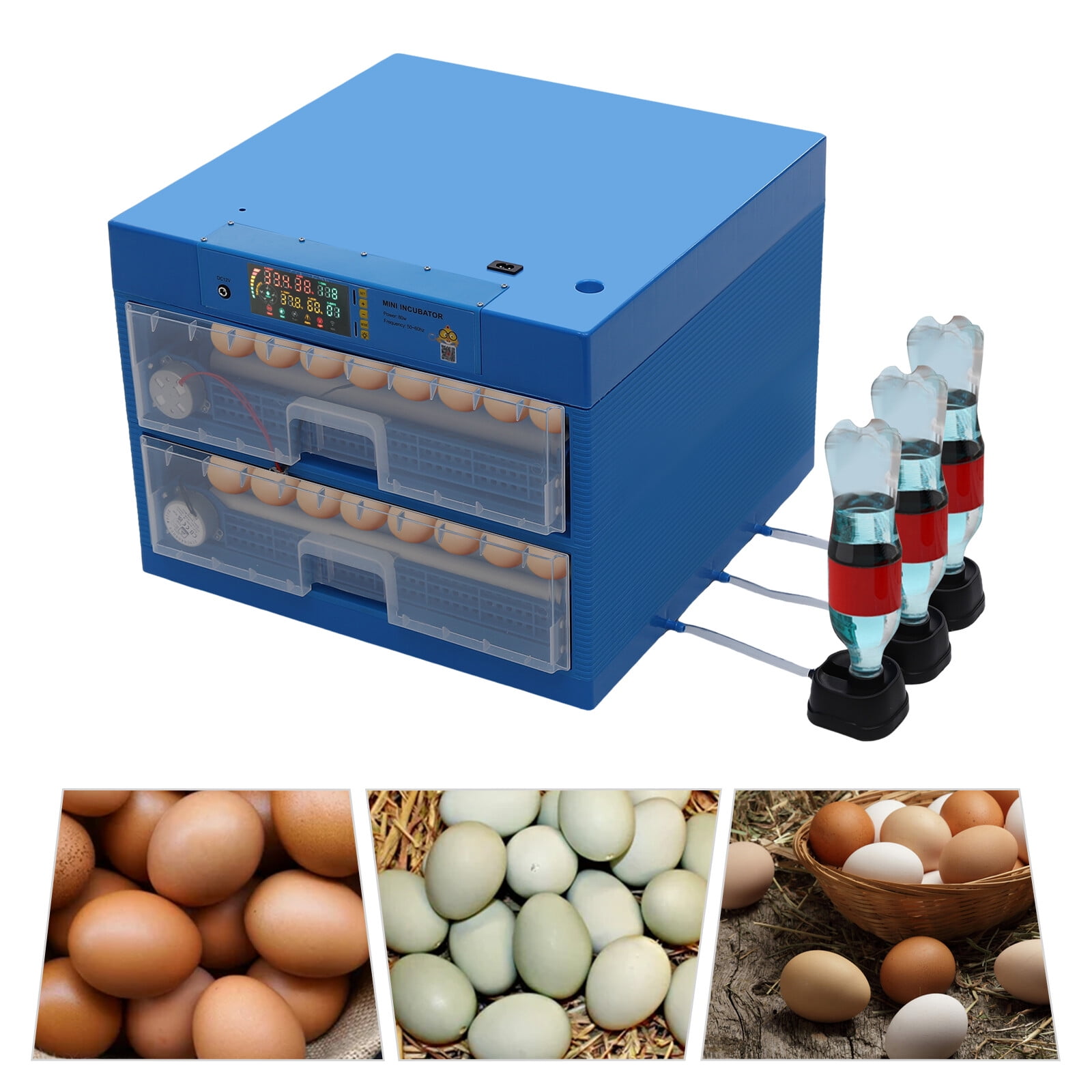128 Eggs Incubator with Automatic Egg Turning Egg Hatching Incubator ...