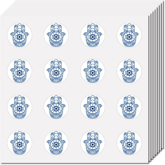 128 Pcs Hamsa Hand Stickers Lucky Sticker Vinyl Waterproof Self ...