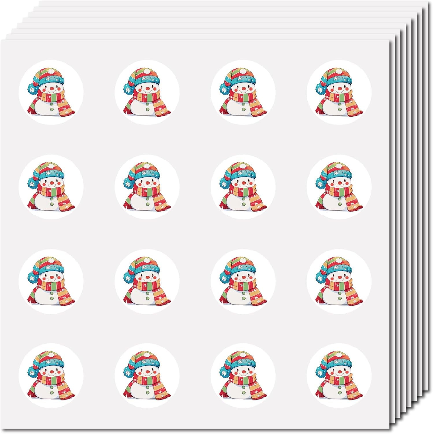 128 Pcs Snowman Stickers Christmas Sticker Vintage Vinyl Self-Adhesive ...