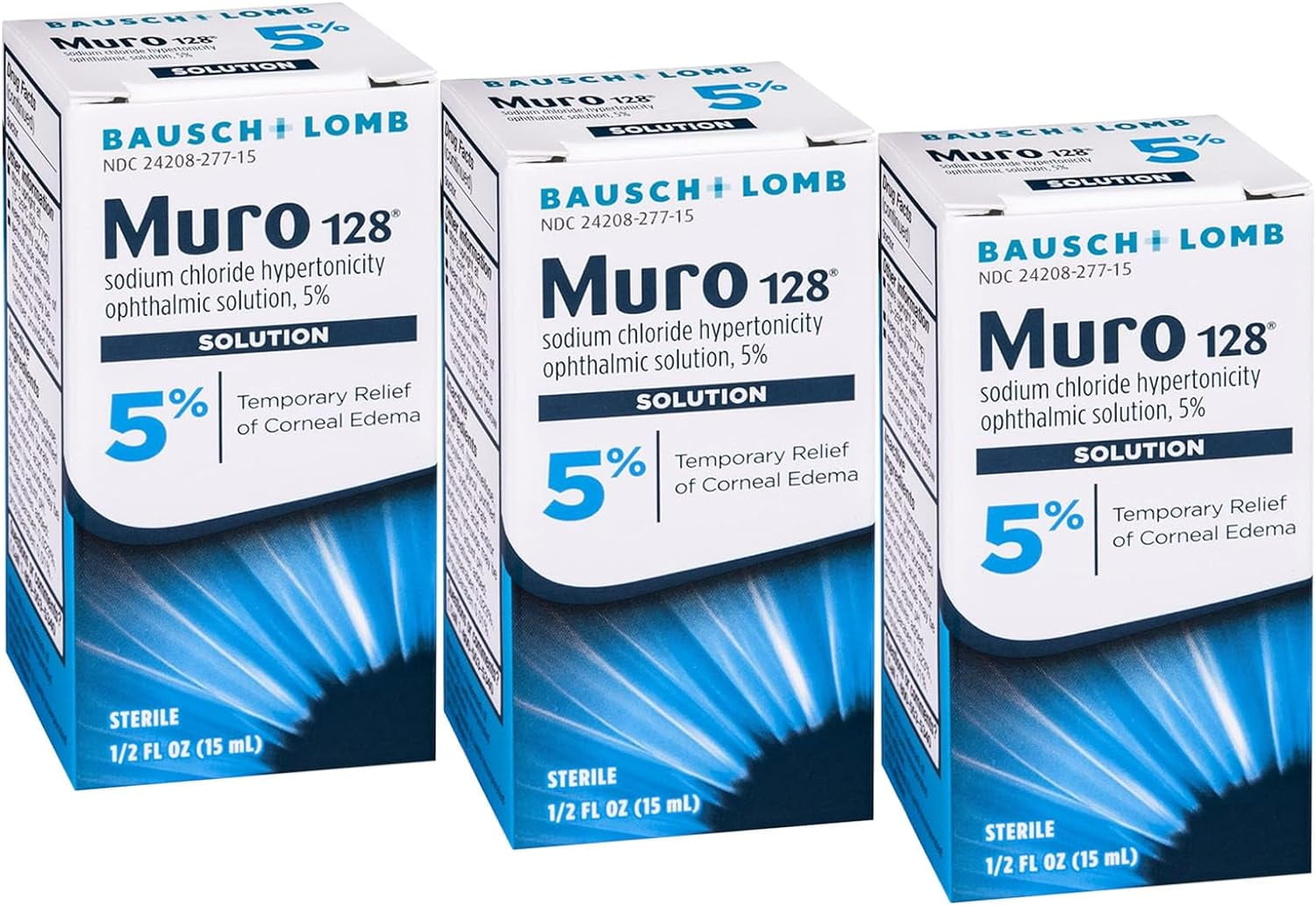 128 Sodium Chloride hypertonicity Solution 5% Drops, 0.5 Fl Oz (Pack of ...