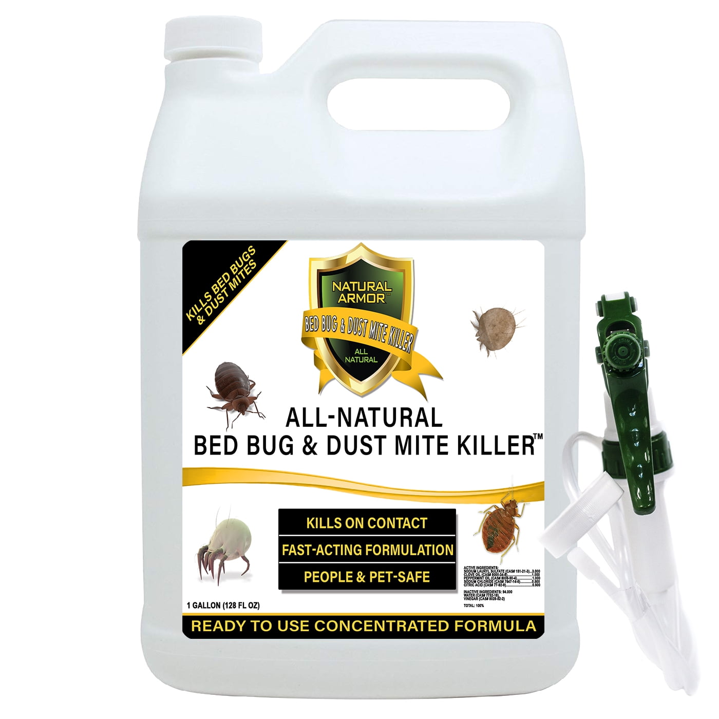 All-Natural 128 oz. Bed Bug and Dust Mite Killer Spray for Furniture ...
